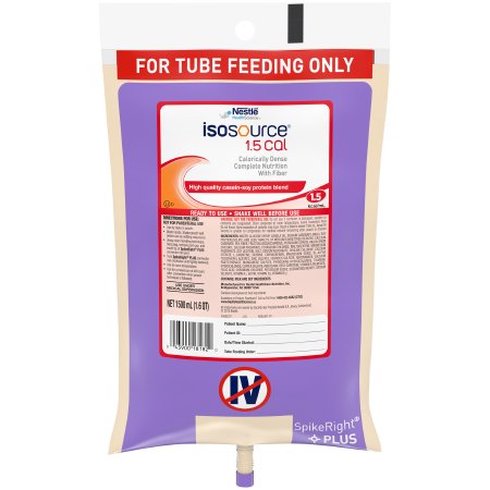 Isosource® 1.5 Cal Tube Feeding Formula, Unflavored, 50.7 oz. Bag Read